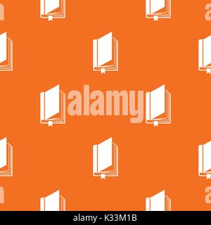 Book bookmark icon sign. Seamless pattern with geometric texture ...