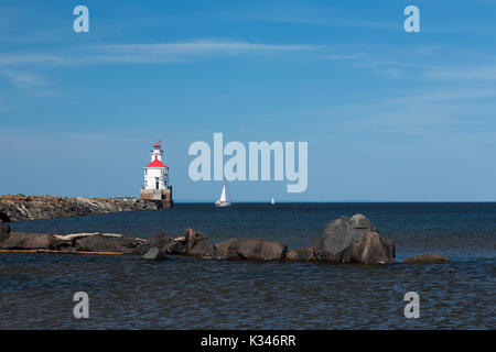 Wisconsin Point Lighthouse Stock Photo - Alamy