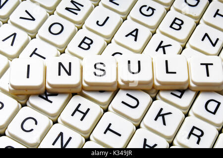Insult text word crossword. Alphabet letter blocks game texture ...