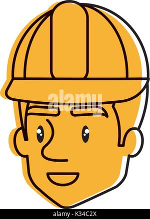 repairman builder head avatar character Stock Vector Image & Art - Alamy