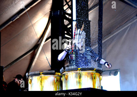 Tommy Church and Jason Popson of Mushroomhead during Chicago Open Air ...