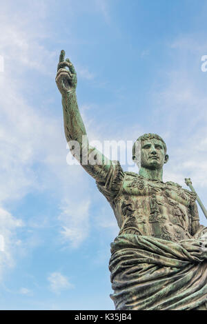 Rome. Italy. Augustus of Prima Porta, marble statue of Roman Emperor ...