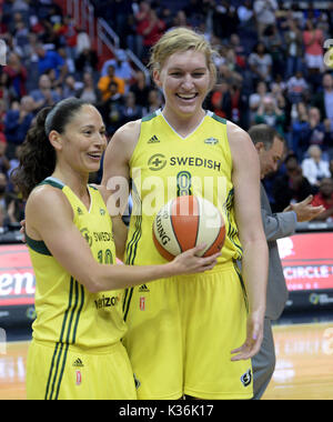 Seattle Storm guard Sue Bird during the first half of a WNBA basketball ...