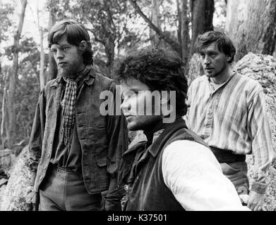 NED KELLY L-R, ALLEN BICKFORD, MICK JAGGER, GEOFF GILMOUR, MARK McMANUS ...