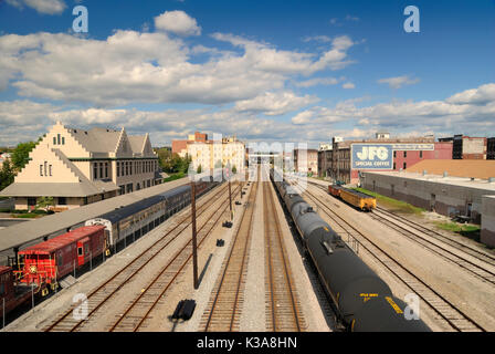 Railroad Yard Tracks in Knoxville, Tennessee, USA . Photo by Darrell ...