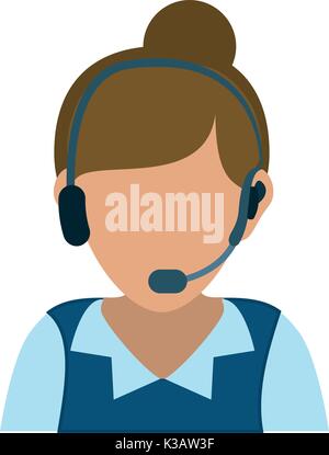 female operator vecto illustration Stock Vector Image & Art - Alamy