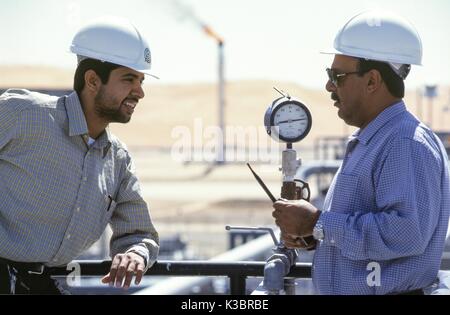 Saudi Aramco engineers at the Shaybah Gas Oil Separation Plant (GOSP ...