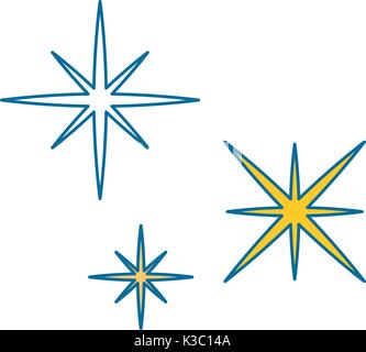 starry sky scene icon Stock Vector Image & Art - Alamy