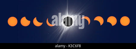 Composite of Sun and Solar Eclipse Stock Photo - Alamy