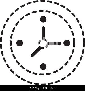 dotted shape wall clock design with location symbol vector illustration ...