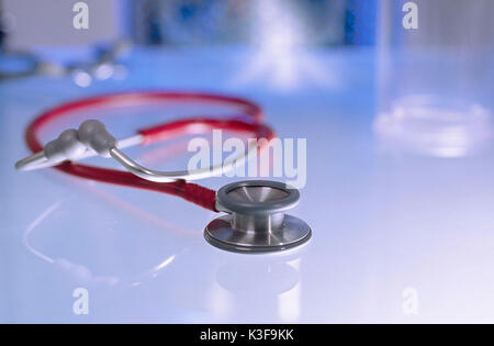Picture of a stethoscope, a medical device for auscultation, or ...