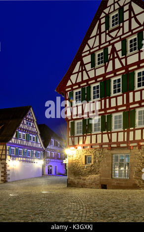 Neubulach, historical Old Town in the evening Stock Photo - Alamy