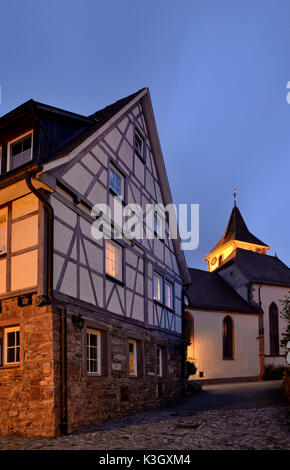 Neubulach, historical Old Town in the evening Stock Photo - Alamy