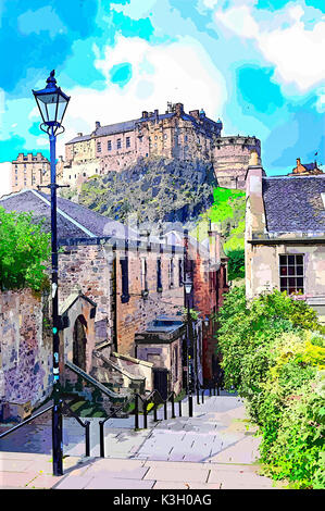 Edinburgh Castle - historic fortress of Edinburgh, the capital city of ...