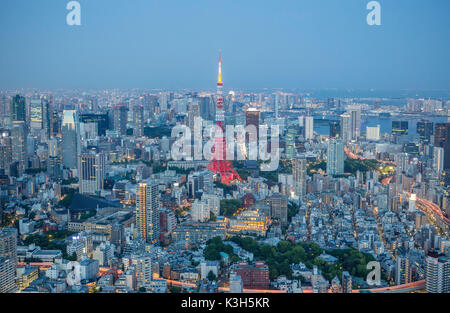 Japan, Tokyo City, Minato Ku Panorama, Tokyo Tower Stock Photo: 213473130 - Alamy