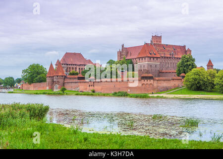 Malbork Castle, a UNESCO World Heritage Site in Malbork Poland built by ...