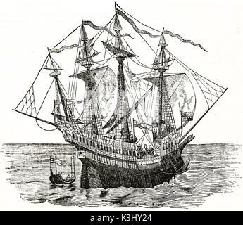 "Henry Grace à Dieu", also known as Great Harry, an English carrack was ...