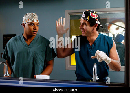 SCRUBS Series#4 ROBERT MASCHIO as Dr. Todd Quinlan, DONALD FAISON as ...