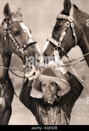 Cowboy film star Tom Mix, left, his bride, the former circus star Mabel ...