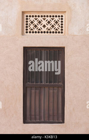 Traditional Emirati buildings at the Al Fahidi Historical Neighborhood ...