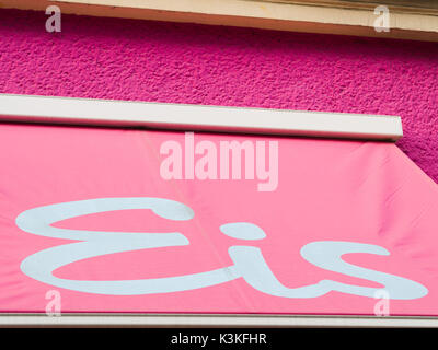 Ice cafe - lettering. Eis is the German word for ice cream. Isolated on ...