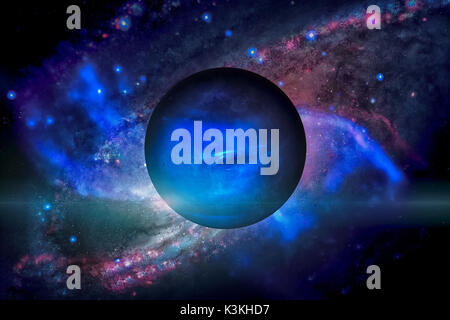 planet Neptune, the blue ice giant, solar system set Stock Photo - Alamy