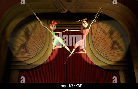 CORALINE Miss Forcible and Miss Spink are startled by a tea leaf Stock ...