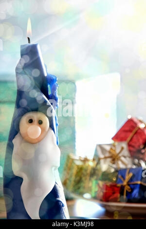 an image of Santa Clause candles in a row on Christmas time Stock Photo ...