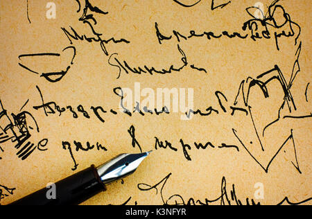 Old Handwriting Parchment Stock Photo - Alamy