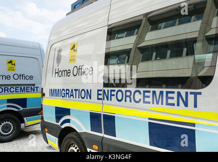 Closeup of a Home Office Immigration Enforcement van in southwest ...