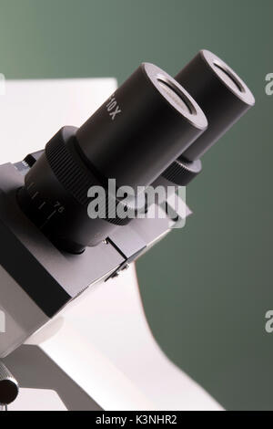 Microscope, Biotechnology concept, Plant laboratory experimental Stock ...