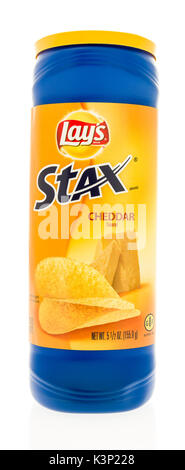 Lays Stax - Cheddar Potato Chips Stock Photo - Alamy