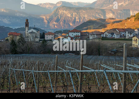Cembra valley at sunrise Europe, Italy, Trentino Alto Adige, Trento ...