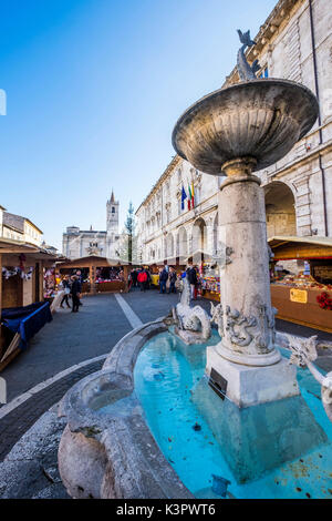 ASCOLI PICENO, ITALY THE CATHEDRAL OF ST. EMIDIO IN ARRINGO SQUARE ...