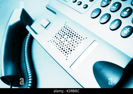 office dialing telephone with led screen Stock Photo - Alamy
