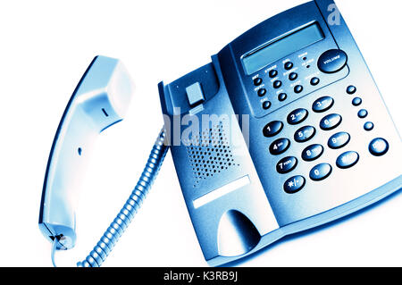office dialing telephone with led screen Stock Photo - Alamy