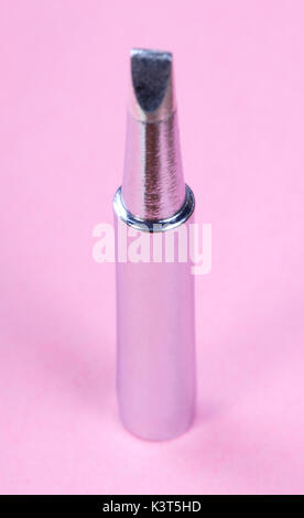 Soldering tips on pink background Stock Photo - Alamy