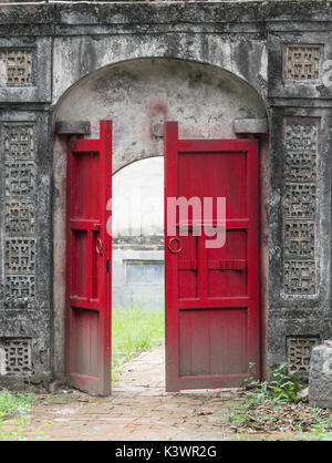 Old antique wooden door half-opened. Open the door to the room Stock ...