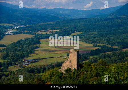 Medieval Ruin of Castle Ramstein in the Eifel, Germany Stock Photo ...