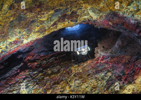 Inside the volcano Thrihnukagigur, Reykjavik, Iceland Stock Photo - Alamy