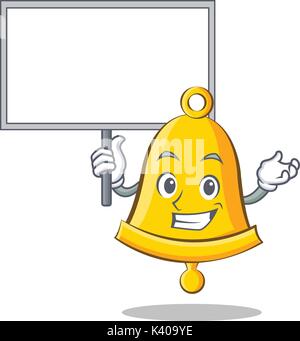 Christmas bell cartoon character bring the flags of various countries ...