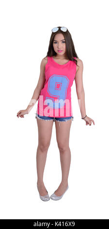 Beautiful girl wearing fashion sportswear doing exercise at gym Stock ...