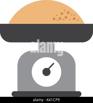 kitchen weight scale with flour measure Stock Vector Image & Art - Alamy