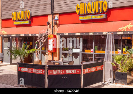Chiquito restaurant bar & Mexican grill nestles under the modern Stock ...