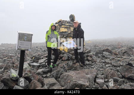 The summit of Halti, the highest point of Finland at elevation 1,324 m ...
