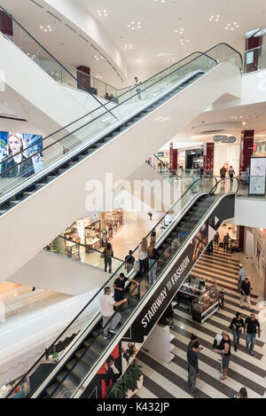 Israel Tel Aviv interior of the Azrieli shopping mall and business ...
