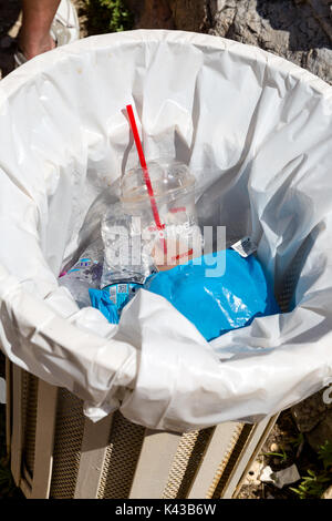 Public waste bin. Athens Greece Stock Photo - Alamy