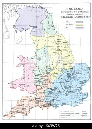 Antique map, circa 1875, of England Stock Photo - Alamy