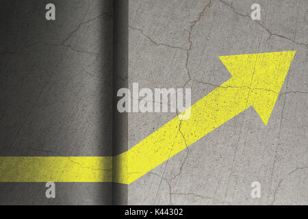 Vector illustration of arrow against overhead view of steps Stock Photo ...