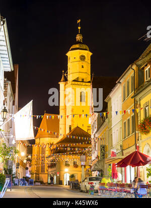 VOLKACH, GERMANY - August 20: Tourists at the historic old town of ...